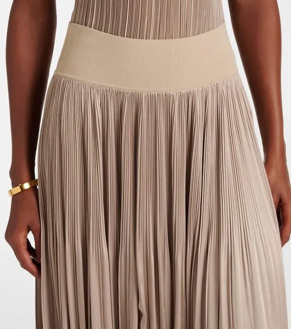 JOSEPH Rabat Plisse Midi Skirt - Beige