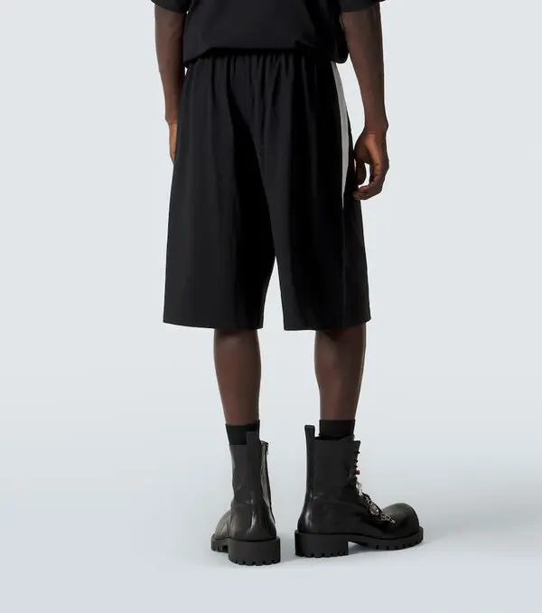 Balenciaga X Nba Logo Cotton Fleece Shorts