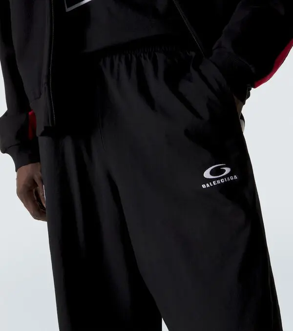 Balenciaga X Nba Logo Cotton Fleece Shorts