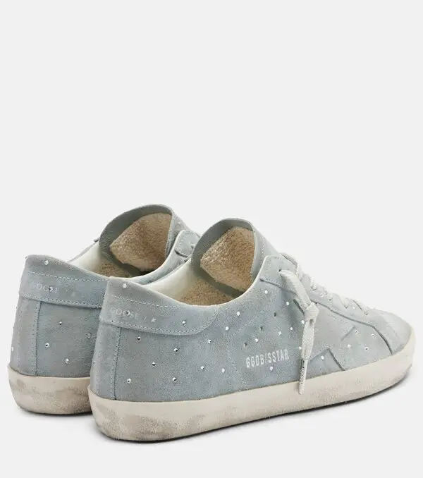 GOLDEN GOOSE Super-star Embellished Suede Sneakers