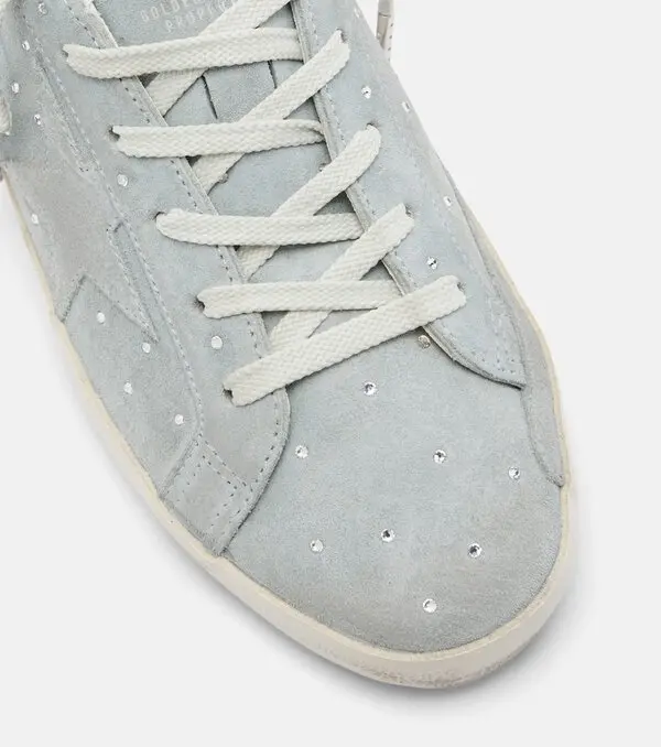 GOLDEN GOOSE Super-star Embellished Suede Sneakers
