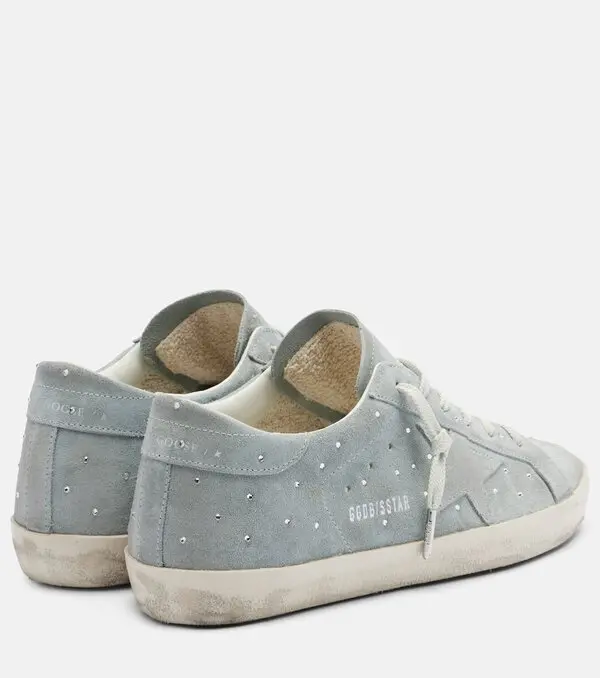 GOLDEN GOOSE Super-star Embellished Suede Sneakers