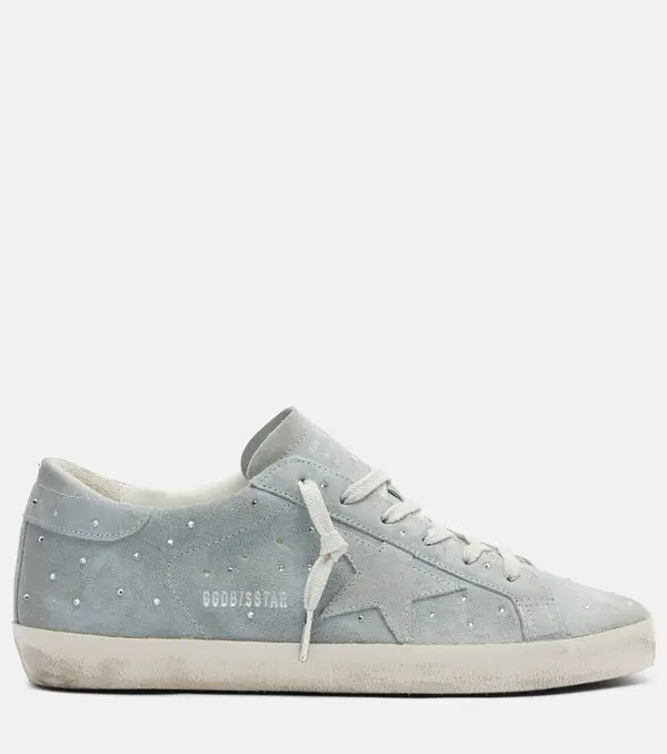 GOLDEN GOOSE Super-star Embellished Suede Sneakers