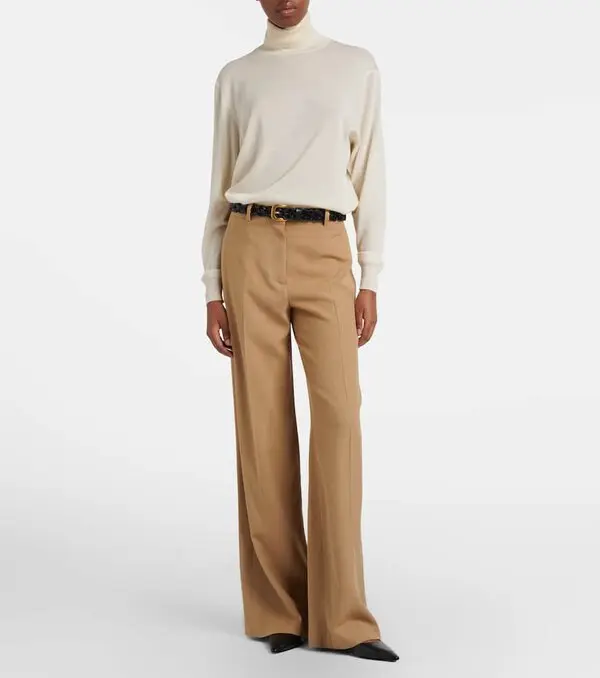 THE ROW Dender Wide-leg Silk Pants