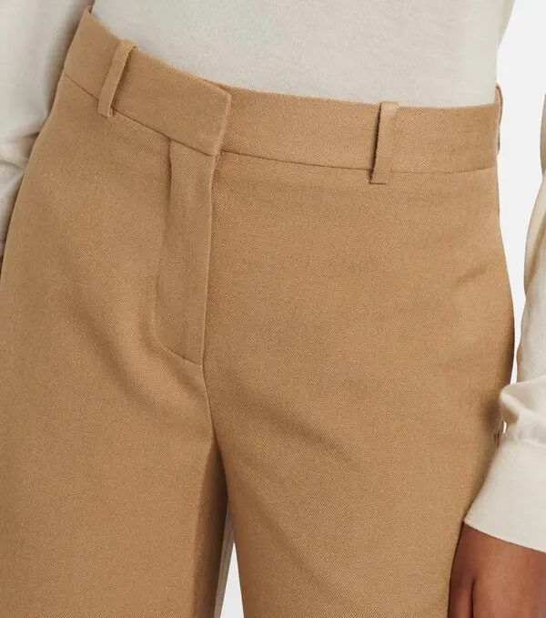 THE ROW Dender Wide-leg Silk Pants - Beige