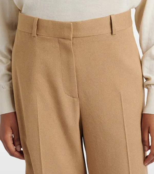 THE ROW Dender Wide-leg Silk Pants - Beige
