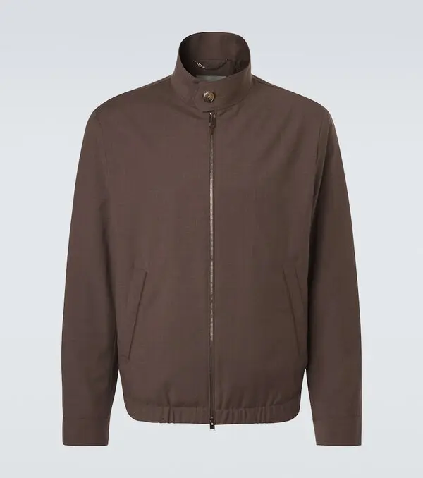 Canali Impeccabile Wool Blouson Jacket - Brown