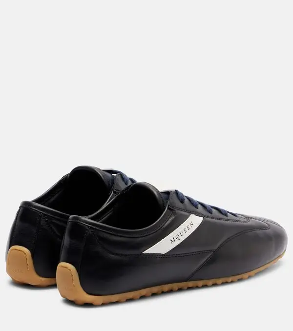 Alexander McQueen Boxe Leather Sneakers - Black