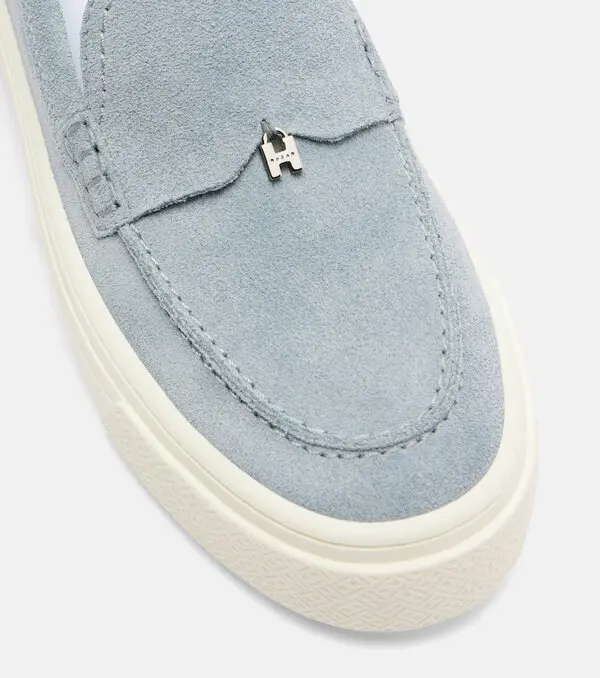 Hogan H705 Suede Platform Loafers