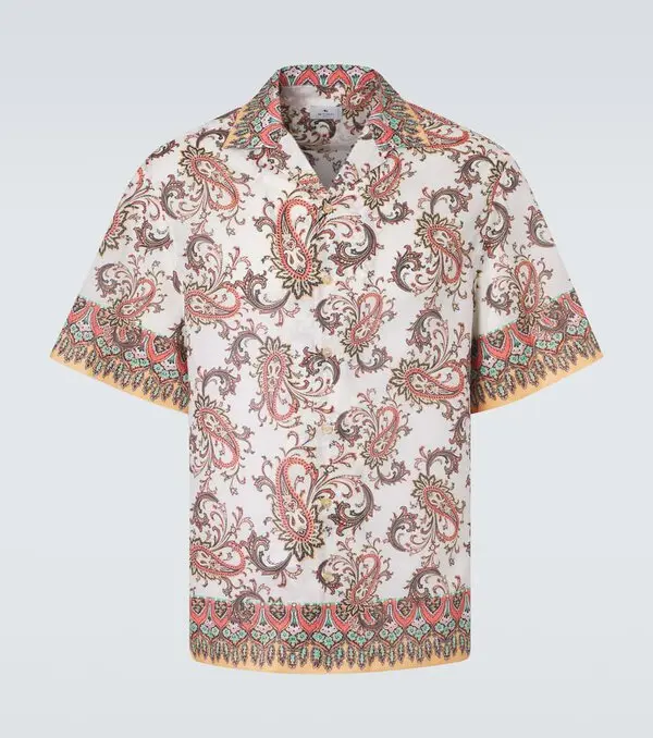 Etro Paisley Cotton Bowling Shirt