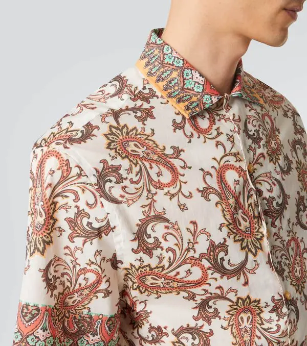 Etro Paisley Cotton Bowling Shirt