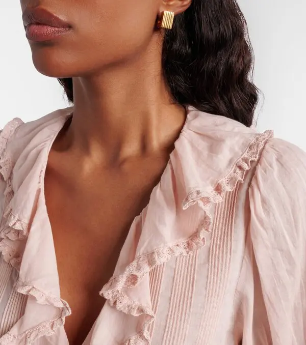 DÔEN Henri Cotton Voile Top - Pink