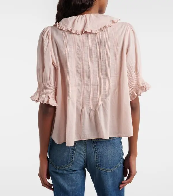 DÔEN Henri Cotton Voile Top - Pink