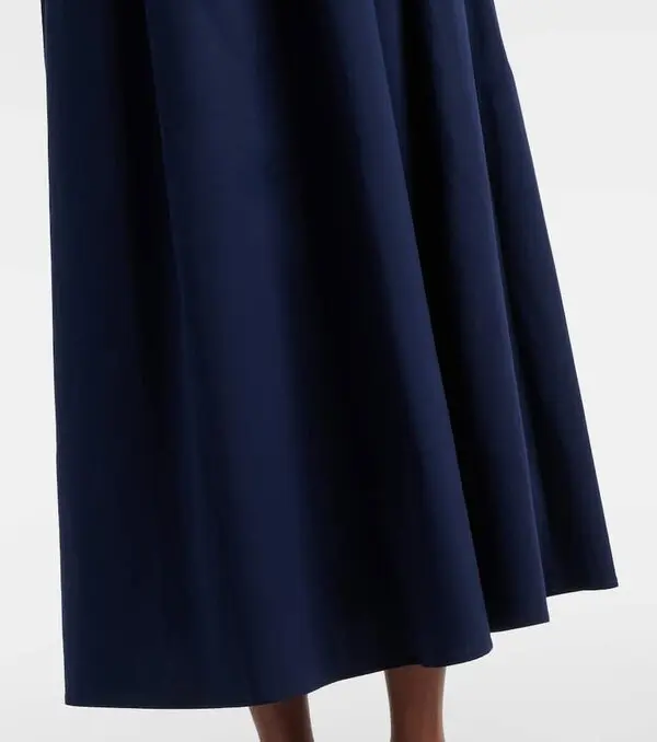 Staud Romy Cotton Midi Dress - Blue