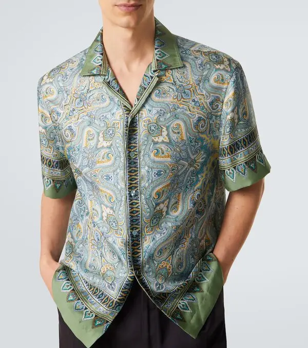 Etro Paisley Silk Twill Shirt