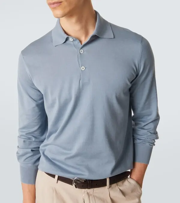 Brunello Cucinelli Cotton Polo Sweater