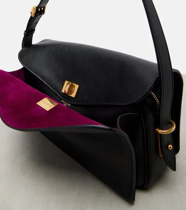 Balenciaga Le 7 Leather Shoulder Bag