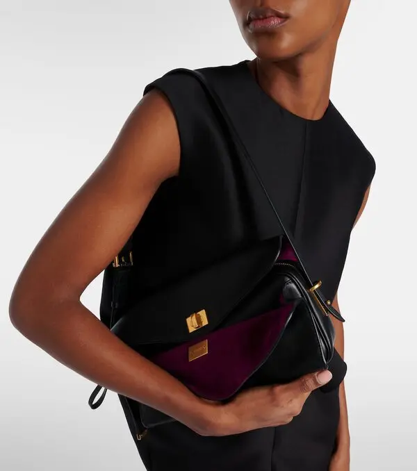Balenciaga Le 7 Leather Shoulder Bag