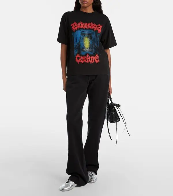 Balenciaga Printed Cotton T-shirt