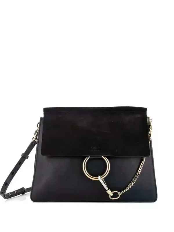 Chloé Faye Leather Medium Shoulder Bag - Black