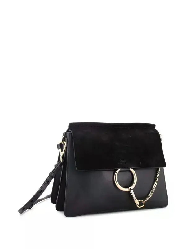 Chloé Faye Leather Medium Shoulder Bag - Black