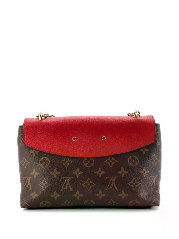 LOUIS VUITTON Saint Placide Handbag Monogram Canvas And Leather Shoulder Bag - Red
