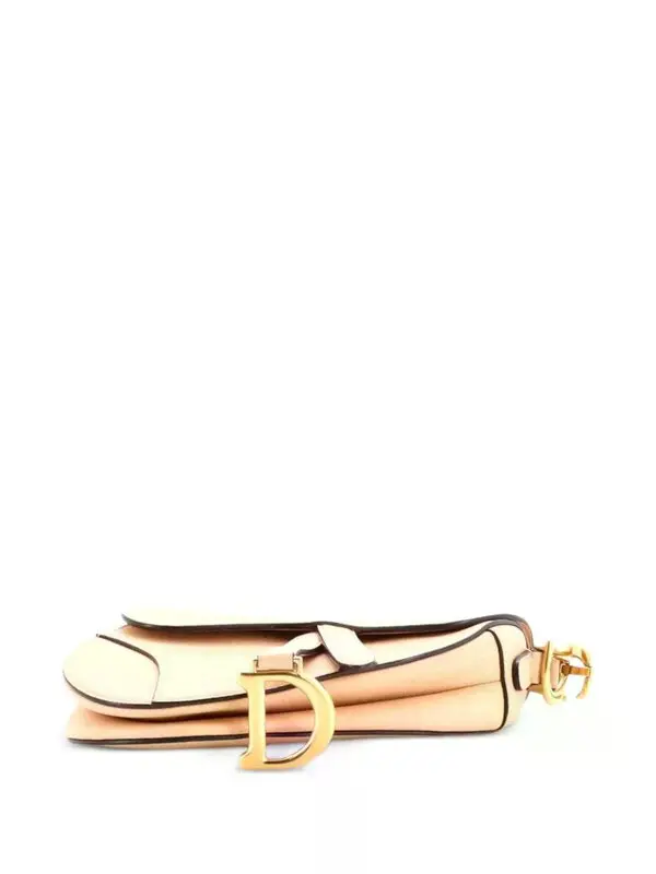 Dior Saddle Handbag Leather Mini Shoulder Bag - Neutrals