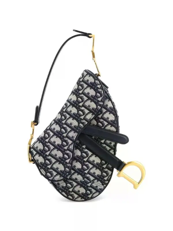 Dior Saddle Handbag Oblique Canvas Mini Shoulder Bag - Blue