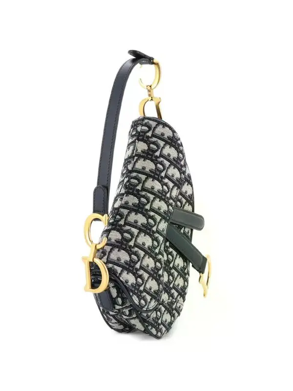 Dior Saddle Handbag Oblique Canvas Mini Shoulder Bag - Blue