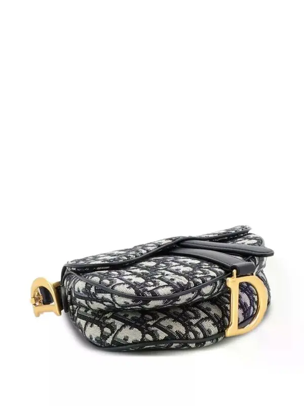 Dior Saddle Handbag Oblique Canvas Mini Shoulder Bag - Blue