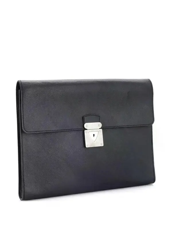 LOUIS VUITTON Porte-documents Minuto Portfolio Taiga Leather Clutch