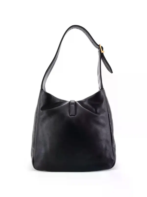 Saint Laurent Le 5 A 7 Supple Leather Small Hobo Bag - Black
