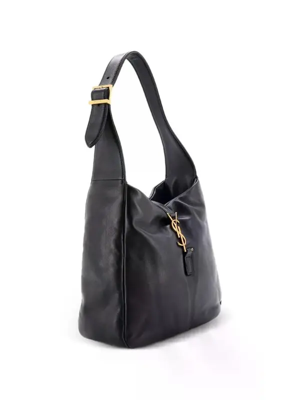 Saint Laurent Le 5 A 7 Supple Leather Small Hobo Bag - Black