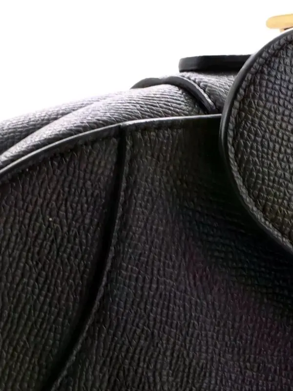 Dior Saddle Leather Mini Shoulder Bag - Black