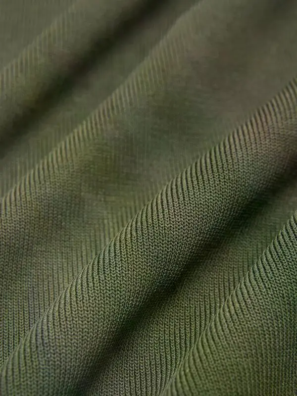 Polo Ralph Lauren Ribbed Knit Button-up Short-sleeve Top - Green