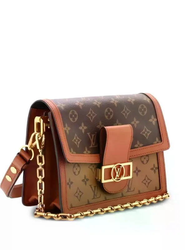 LOUIS VUITTON Dauphine Reverse Monogram Canvas Mm Shoulder Bag - Brown