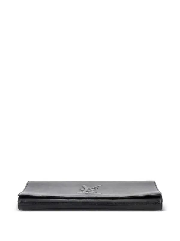 Saint Laurent Belle De Jour Leather Large Clutch Bag - Black
