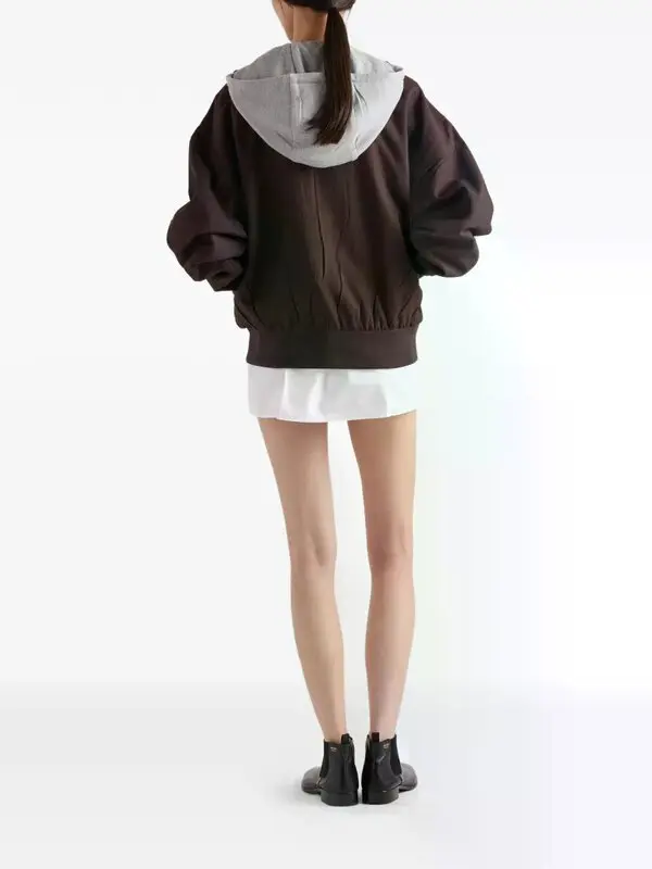 Prada Poplin And Rush Stitch Miniskirt