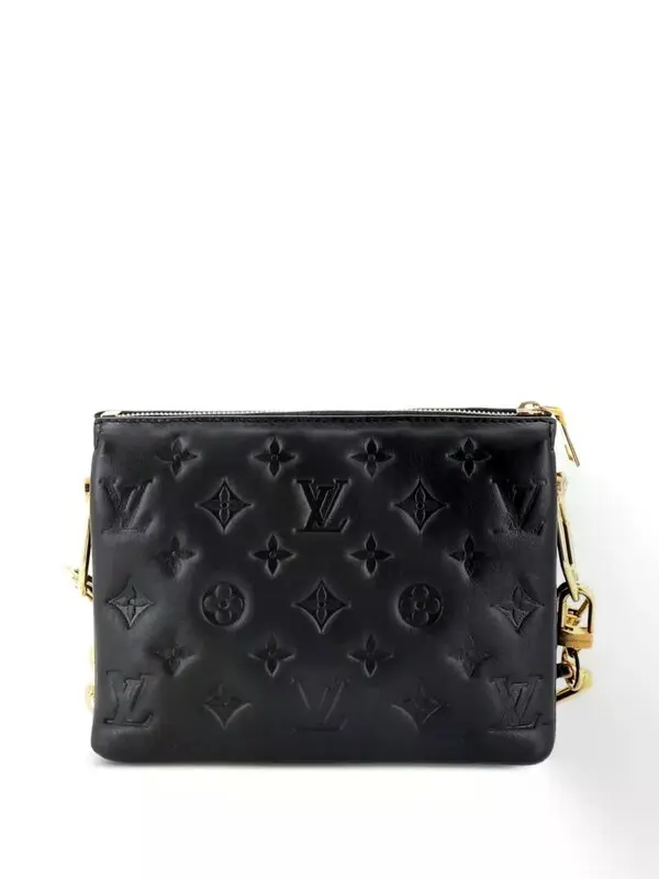 LOUIS VUITTON Coussin Bb Crossbody Bag Monogram Embossed Lambskin - Black