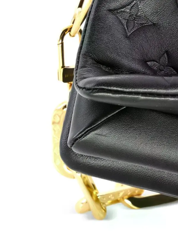 LOUIS VUITTON Coussin Bb Crossbody Bag Monogram Embossed Lambskin - Black