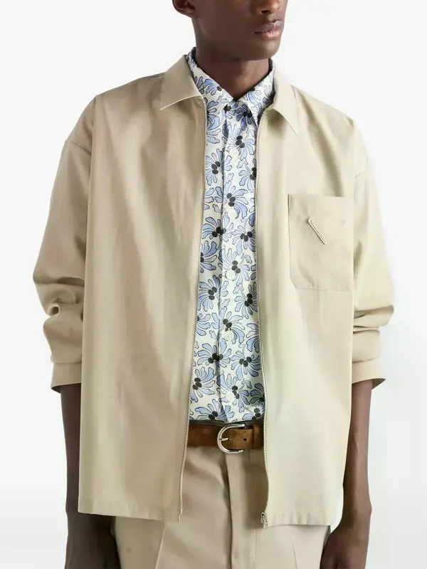 Prada Zip Chest-pocket Overshirt