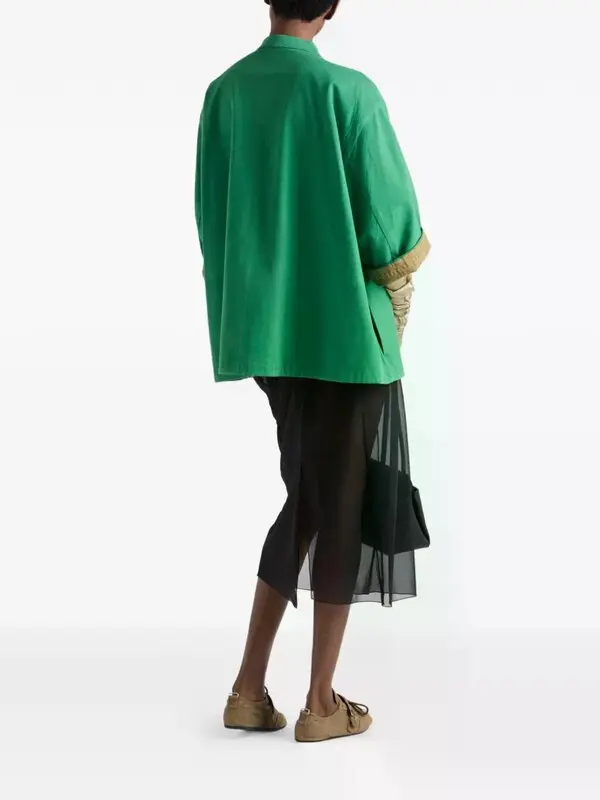 Prada Piqué Blouson Jacket - Green