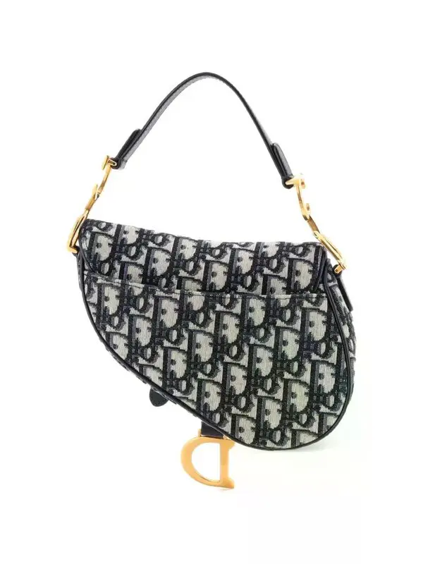 Dior Saddle Handbag Oblique Canvas Mini - Blue