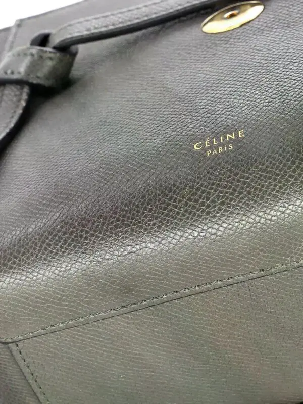 Celine Belt Bag Textured Leather Nano Shoulder Bag - Grey