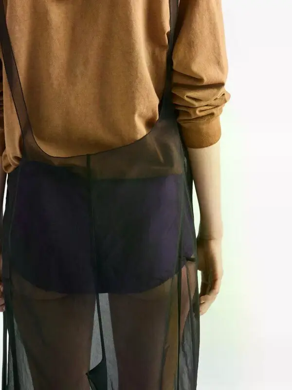 Prada Cigaline Midi-skirt With Suspender Straps