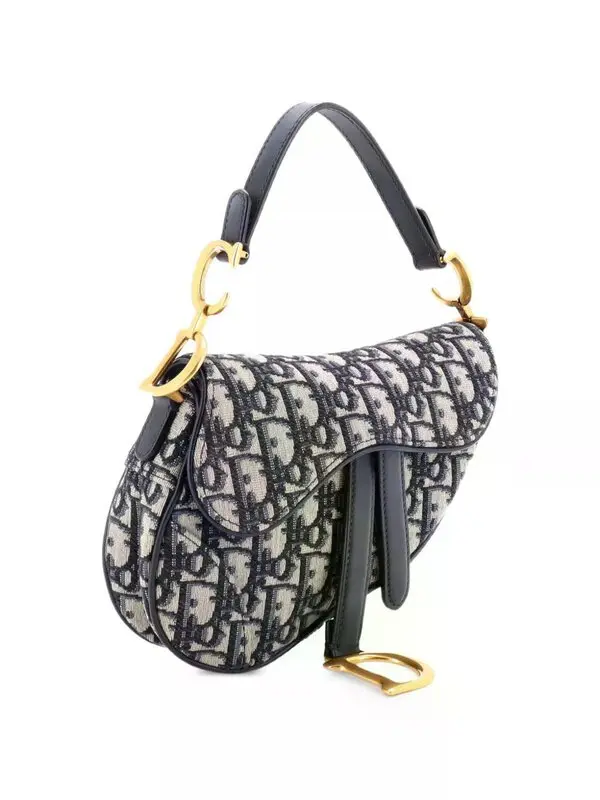 Dior Saddle Handbag Oblique Canvas Mini Shoulder Bag - Blue
