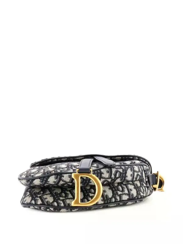 Dior Saddle Handbag Oblique Canvas Mini Shoulder Bag - Blue