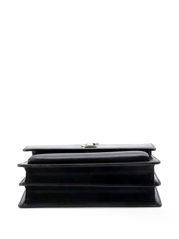 Saint Laurent Sunset Leather Medium Crossbody Bag - Black