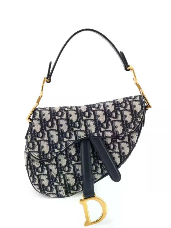 Dior Saddle Handbag Oblique Canvas Mini Shoulder Bag - Blue