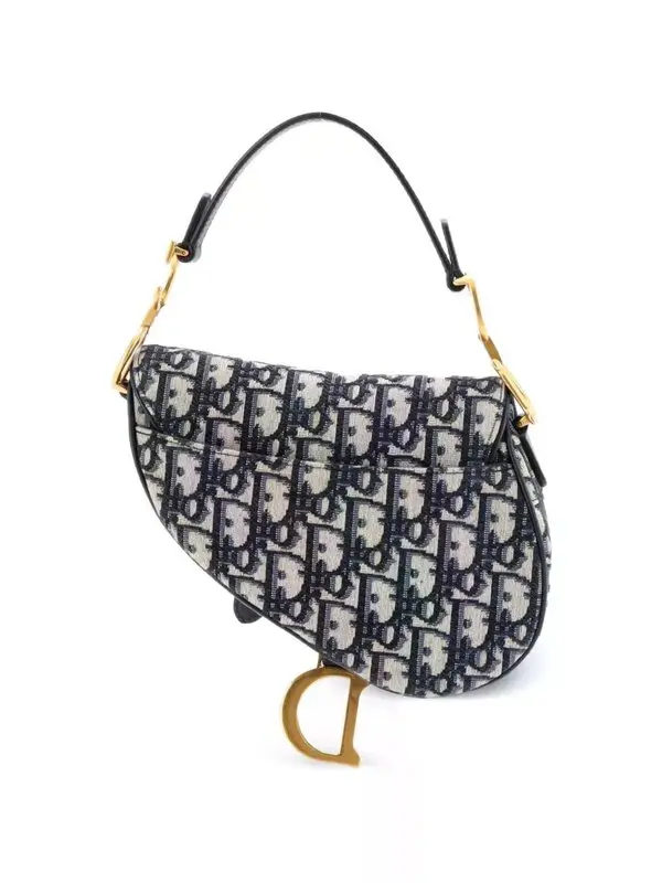 Dior Saddle Handbag Oblique Canvas Mini Shoulder Bag - Blue